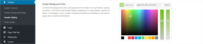 Global Headers Position And Transparency – Avada Website Builder