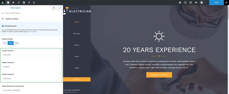 Global Headers Position And Transparency – Avada Website Builder