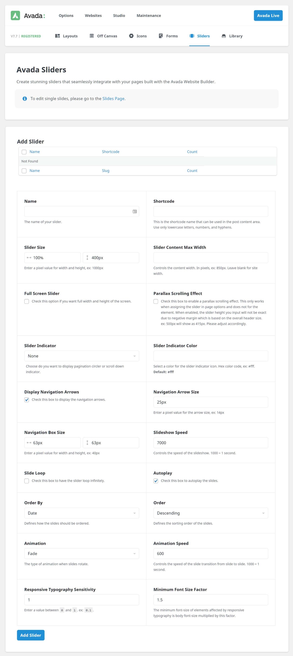The Avada Dashboard – Avada Website Builder