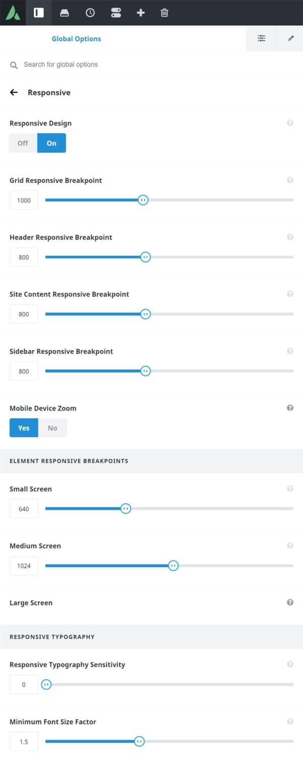 Responsive Options in Avada – Avada Website Builder
