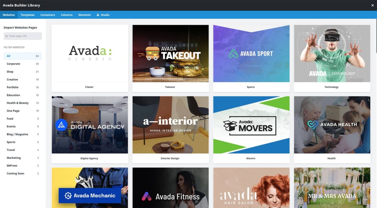 How To Import Single Prebuilt Website Pages In Avada – Avada Website ...