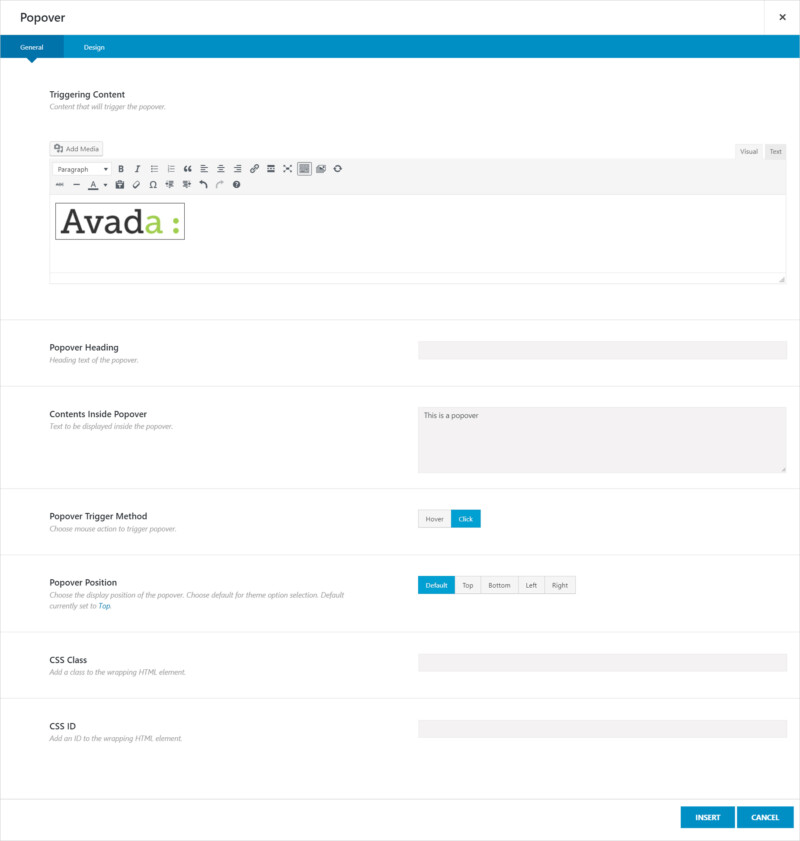 Popover Element – Avada Website Builder