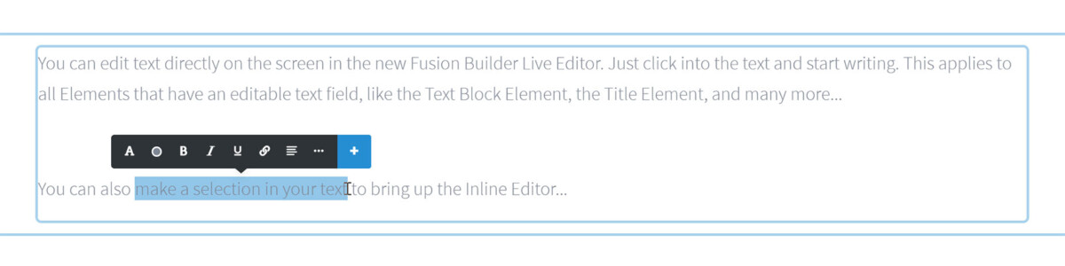 Text Block Element – Avada Website Builder