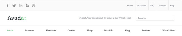 Global Option Header Layouts – Avada Website Builder