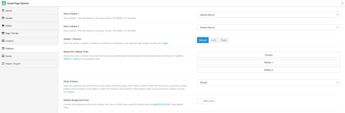 Sidebars In Avada – Avada Website Builder