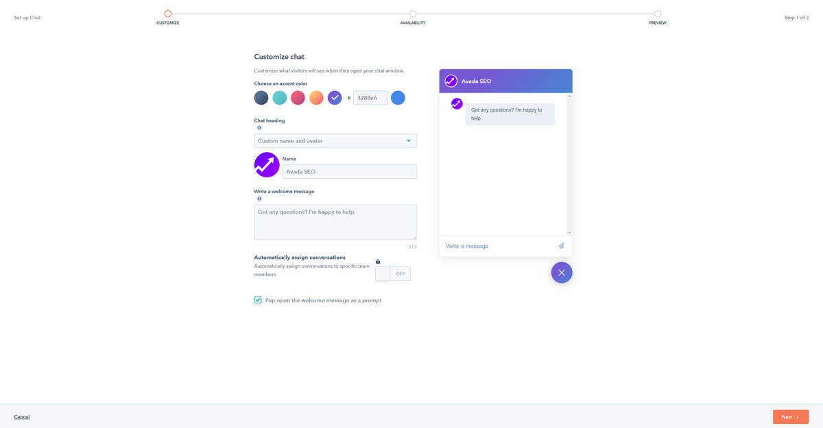How To Setup HubSpot Live Chat With Avada – Avada Website Builder