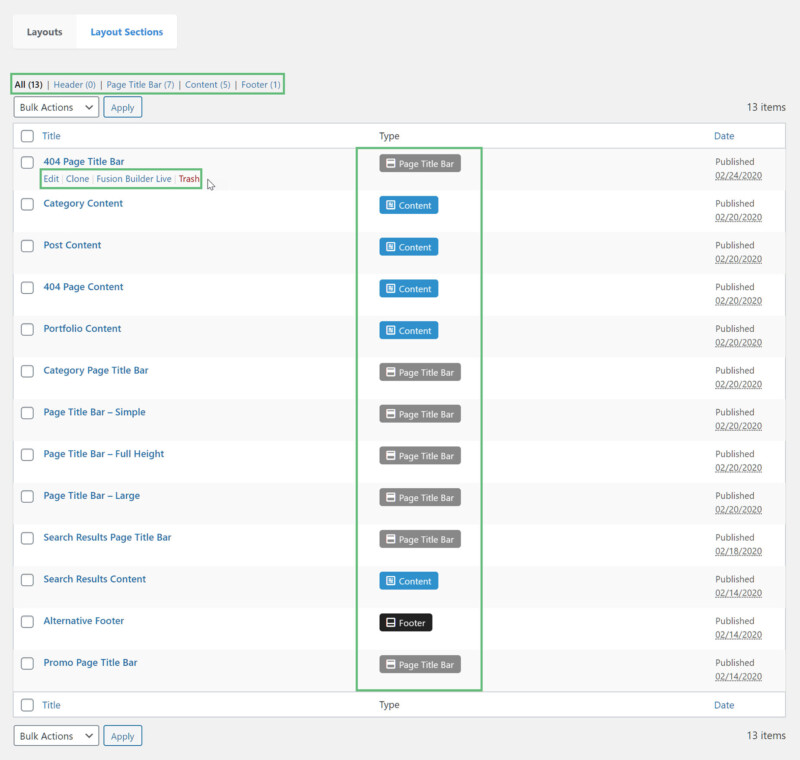 The Layout Section Builder – Avada Website Builder