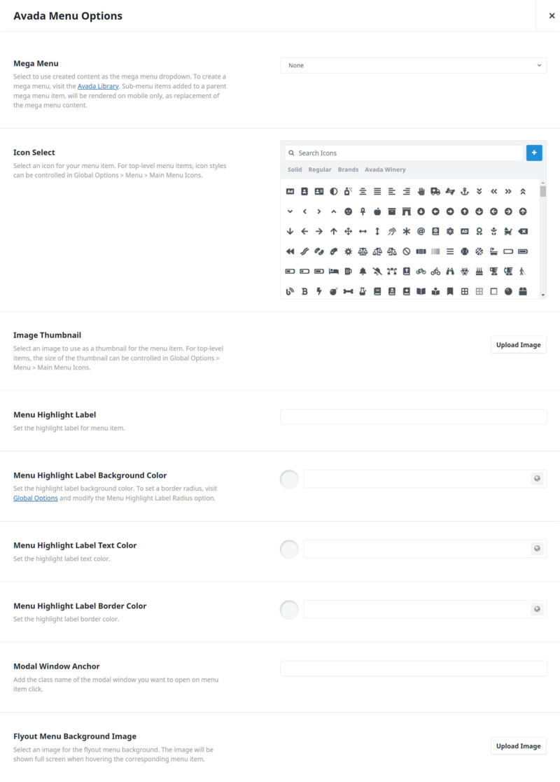Avada Menu Options – Avada Website Builder