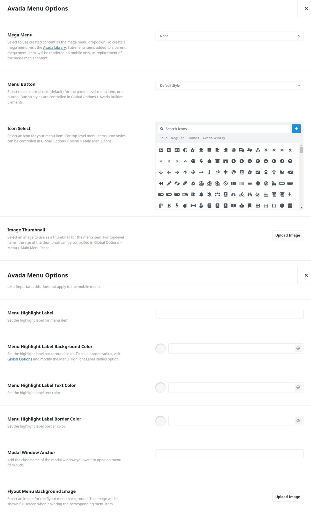 Avada Menu Options – Avada Website Builder