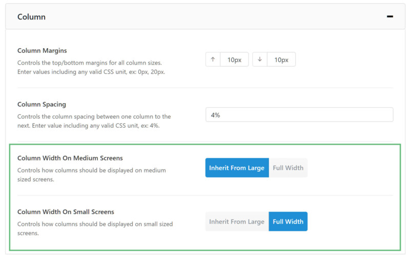 Responsive Option Sets – Avada Website Builder