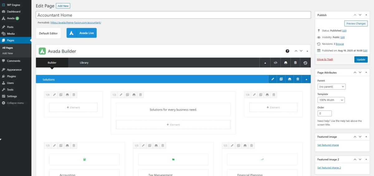 Avada Accountant: Deconstructing a Prebuilt Website – Avada Website Builder