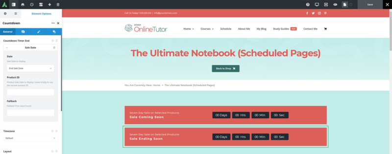 How To Use the Dynamic Options In The Countdown Element – Avada Website ...