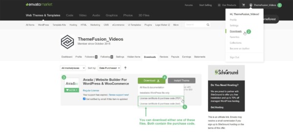 How To Locate Your Purchase Code On Themeforest
