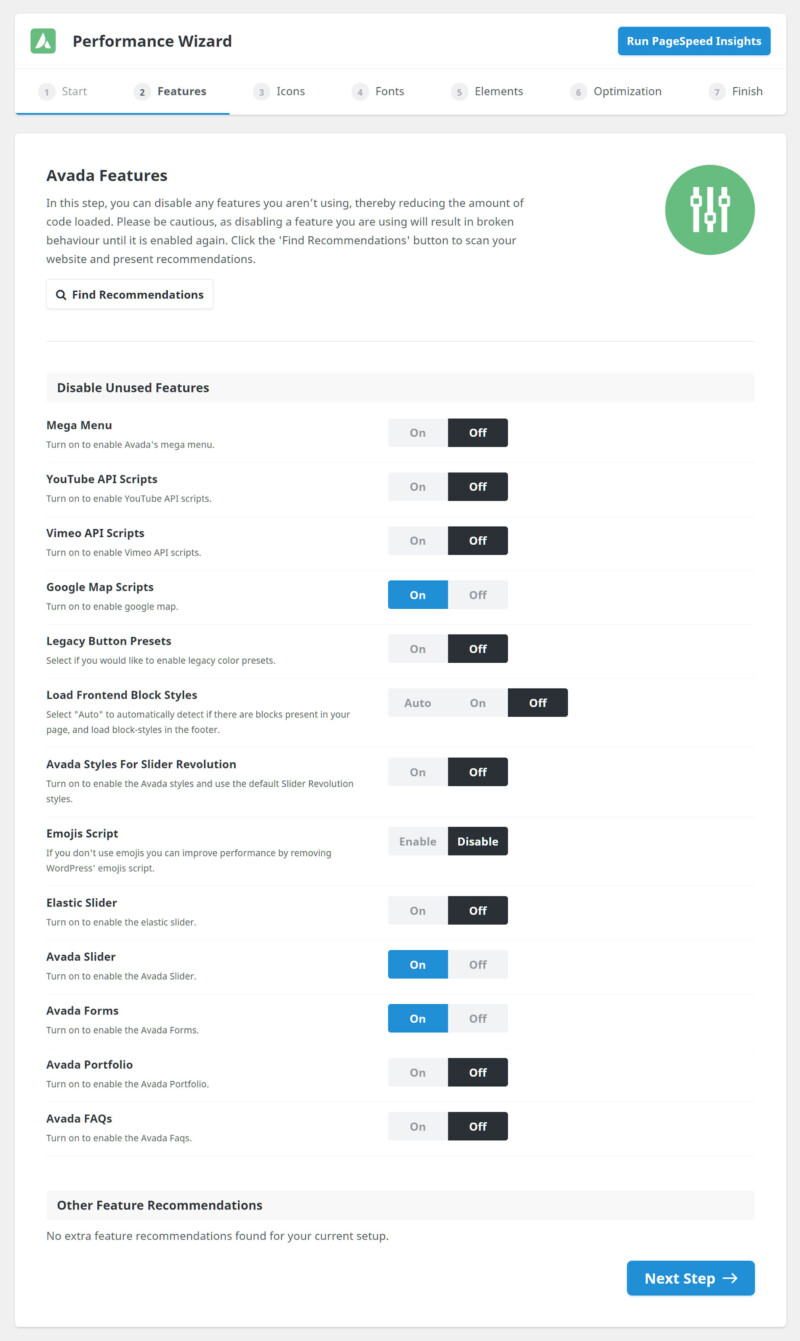 How To Use The Performance Wizard – Avada Website Builder