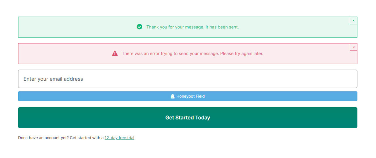 Honeypot Field Avada Website Builder 
