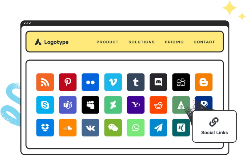 Social Links – Avada Website Builder