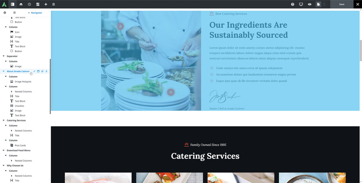 How To Use The Avada Live Navigator – Avada Website Builder