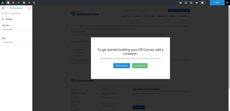How To Use The Off Canvas Builder – Avada Website Builder