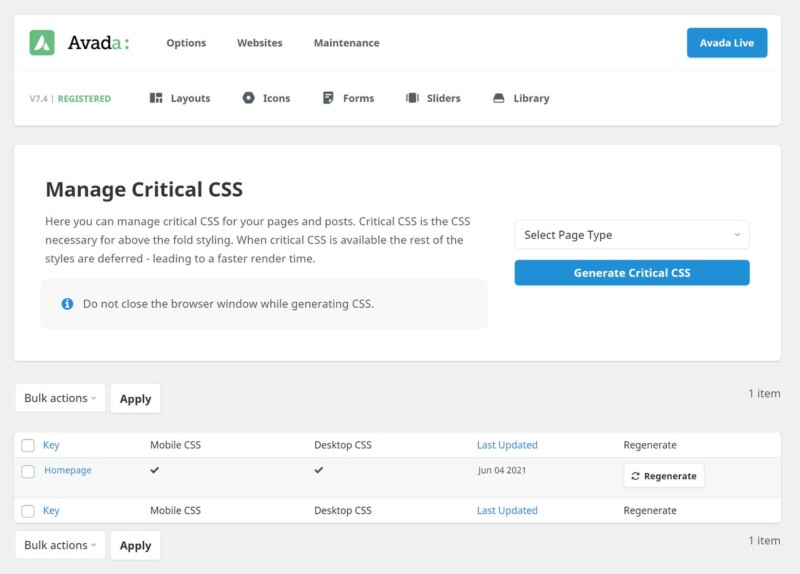 How To Use Critical CSS – Avada Website Builder