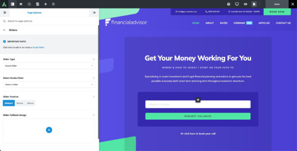 How To Assign A Slider – Avada Website Builder