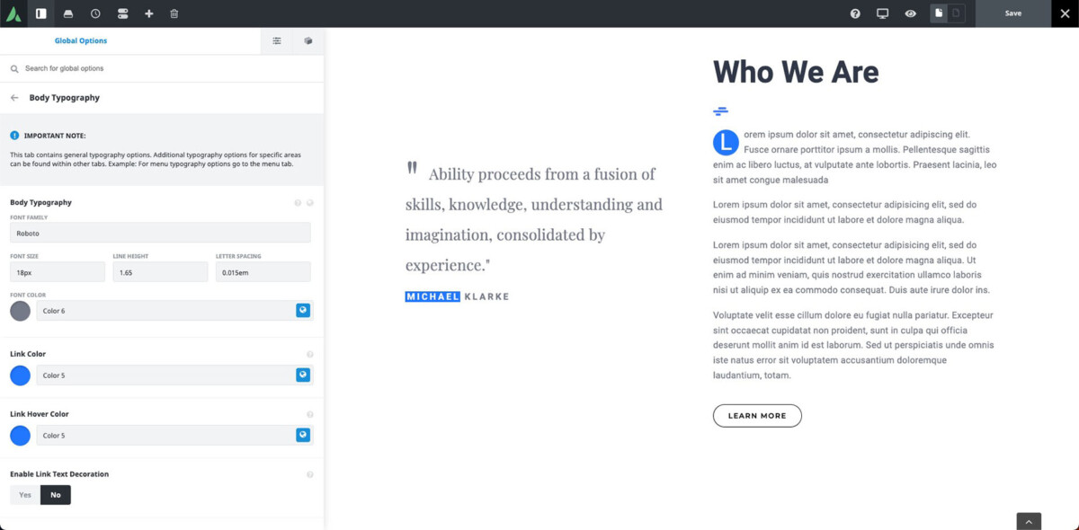 Typography Options In Avada – Avada Website Builder