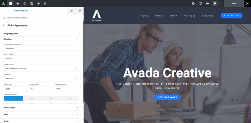 Typography Options In Avada – Avada Website Builder