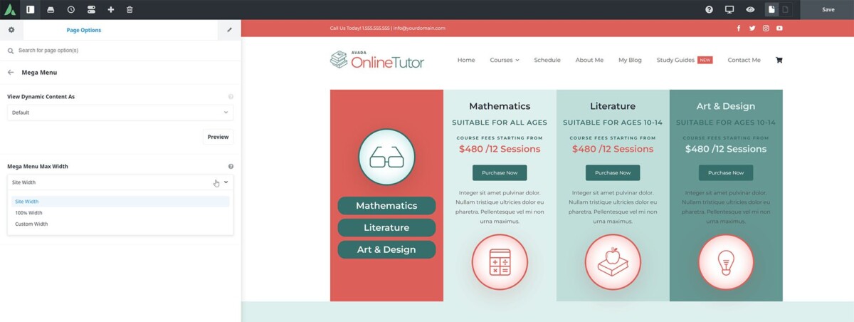 How To Use The Mega Menu Builder – Avada Website Builder