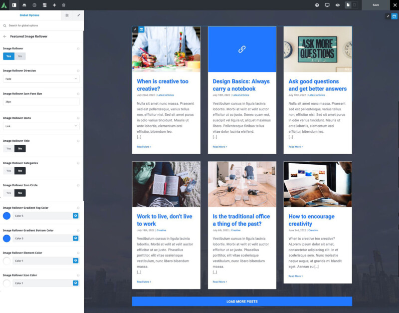 Featured Image Rollovers – Avada Website Builder