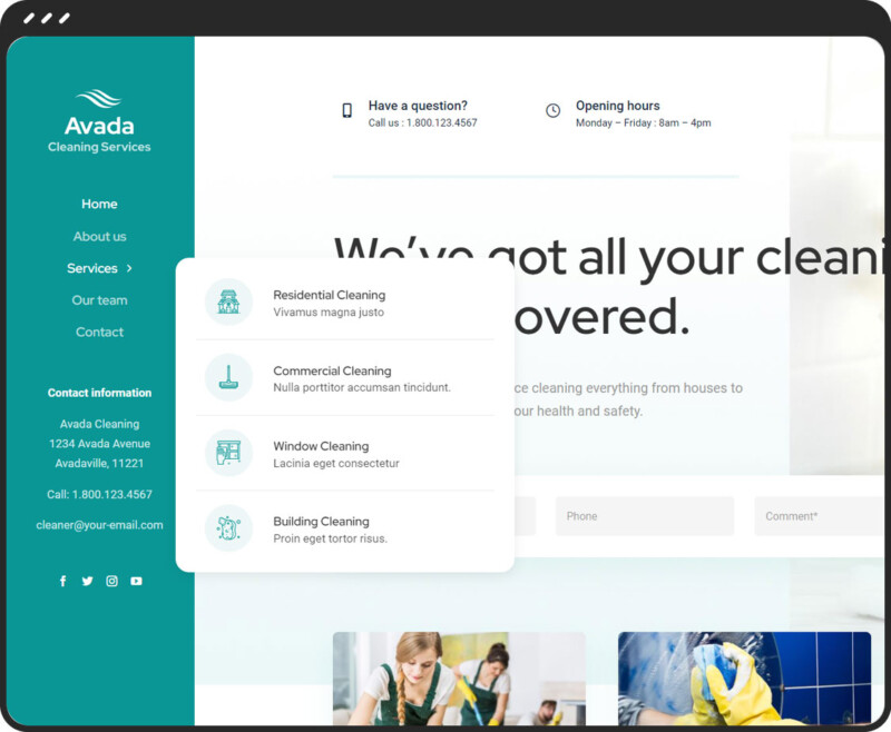 Mega Menu Builder – Avada Website Builder