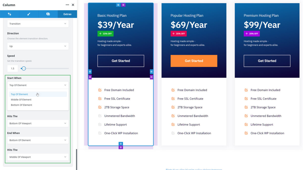 How To Use The Column Motion Effects – Avada Website Builder