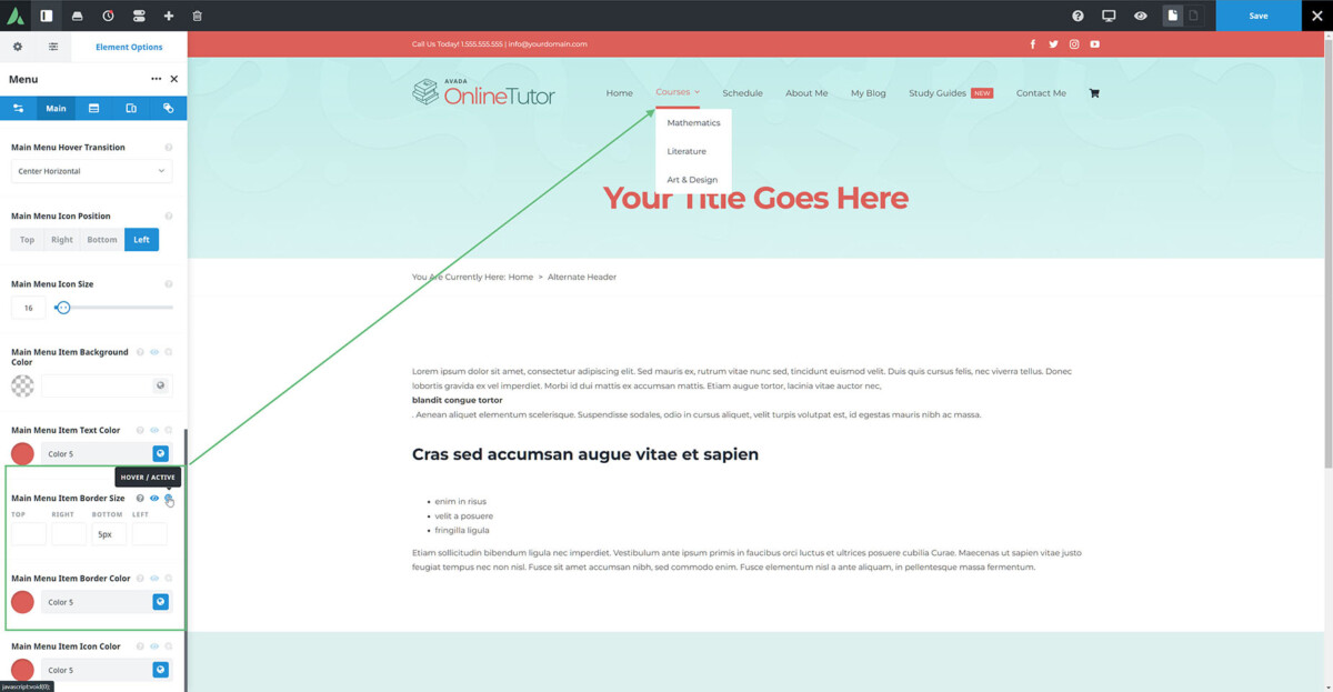 How To Have A Menu Border On Hover Without Movement Using The Menu ...