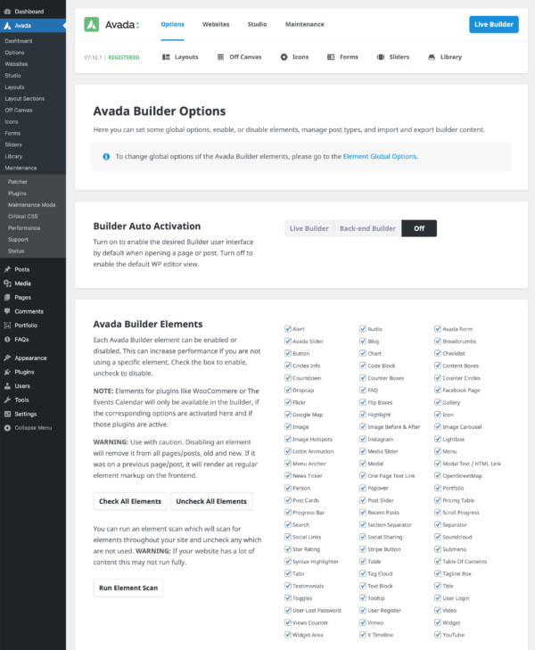 Avada Design Elements are not visible – Avada Website Builder