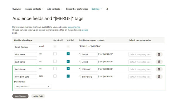 How To Create And Map Custom Data In Mailchimp – Avada Website Builder