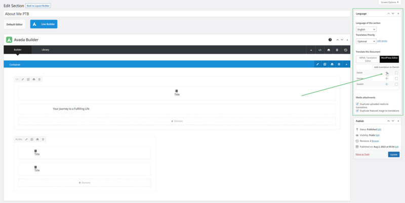 Translating Avada Layout Sections – Avada Website Builder