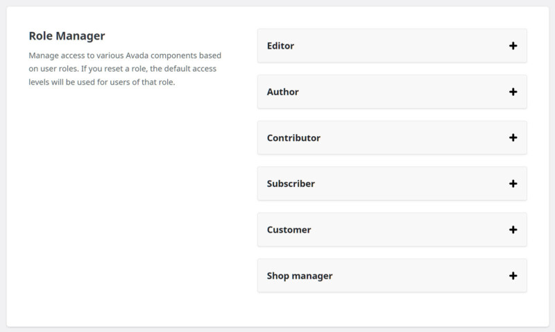 The Avada Role Manager – Avada Website Builder