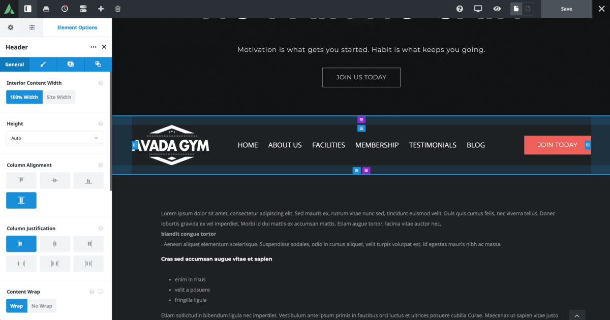 Creating a Fullscreen Header with Bottom Navigation in Avada – Avada Website Builder