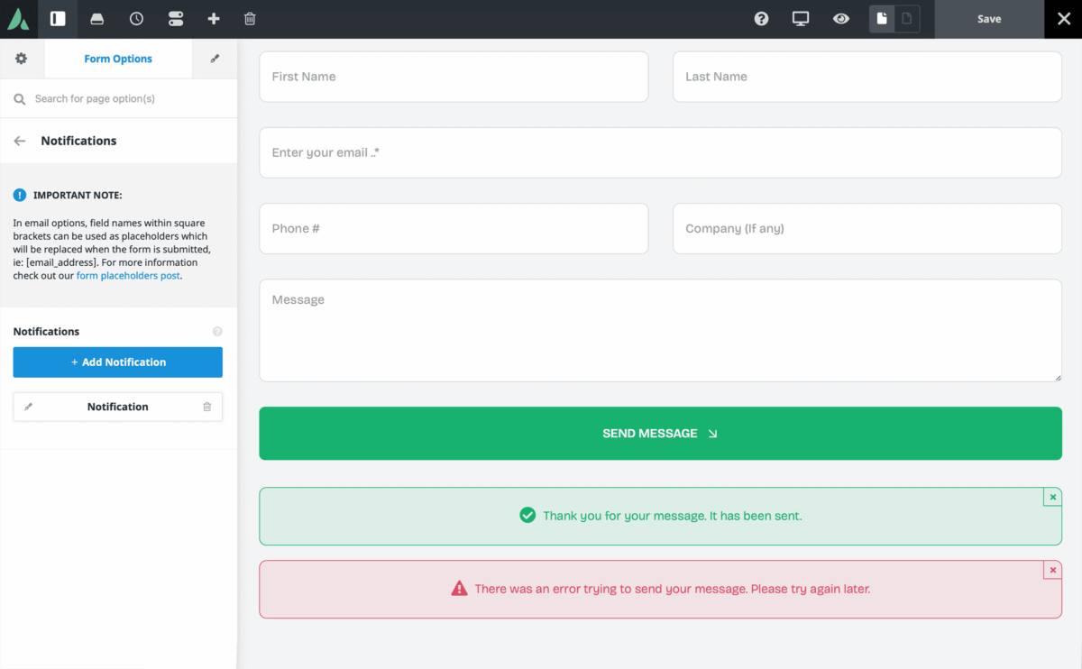 How to Use Notifications in Avada Forms – Avada Website Builder